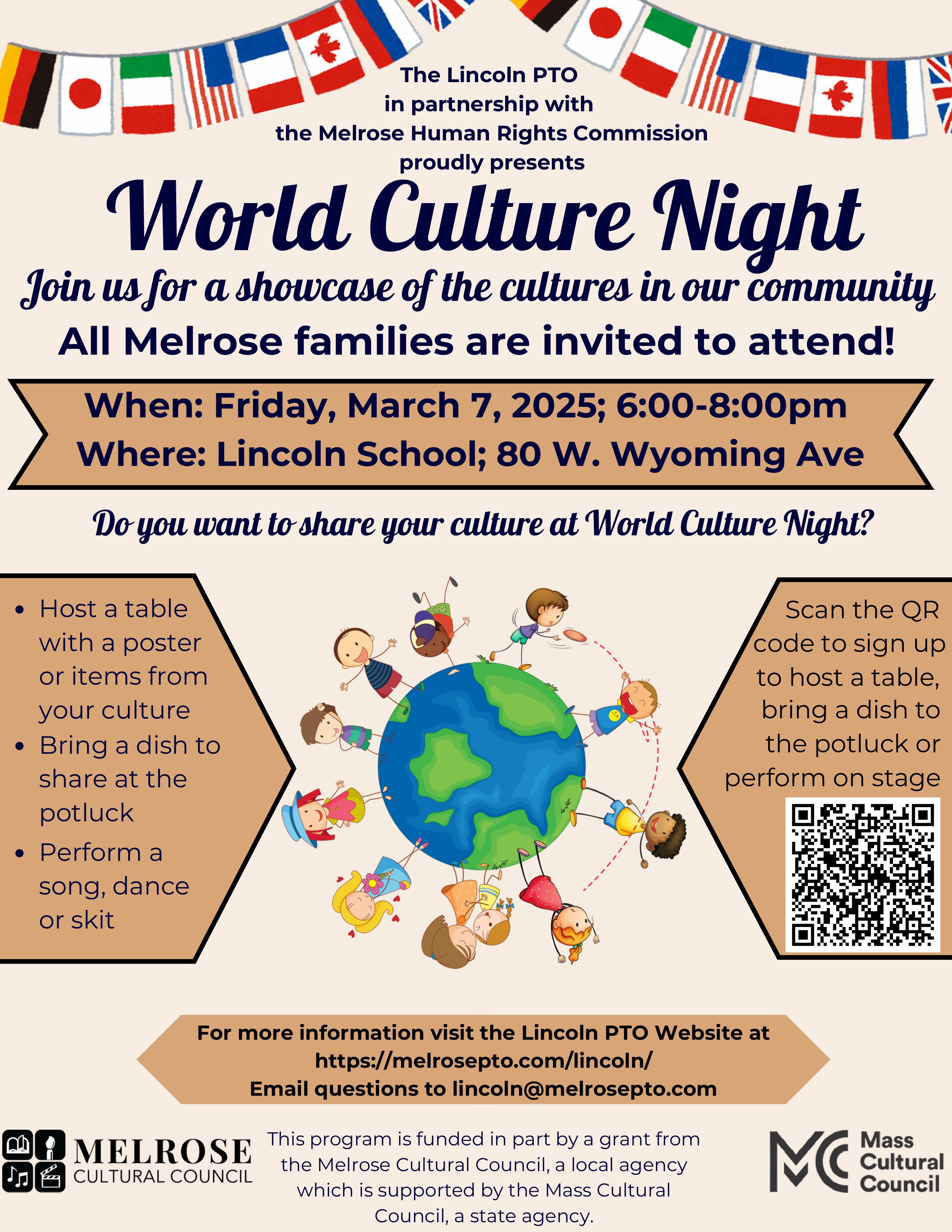 World Culture Night – Melrose PTO, Inc